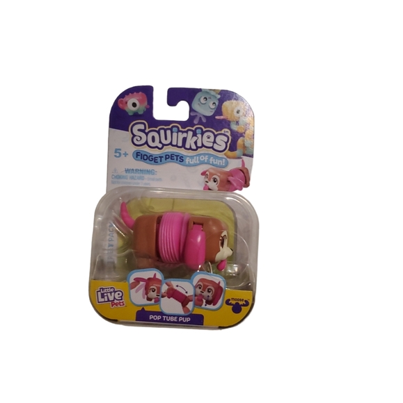 Toys | Moose Toys Little Live Pets Pop Tube Pup Squirkies Fidget Pink ...